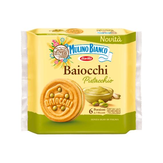 Baiocchi Pistazien, Mulino Bianco I Kekse mit Pistaziencreme